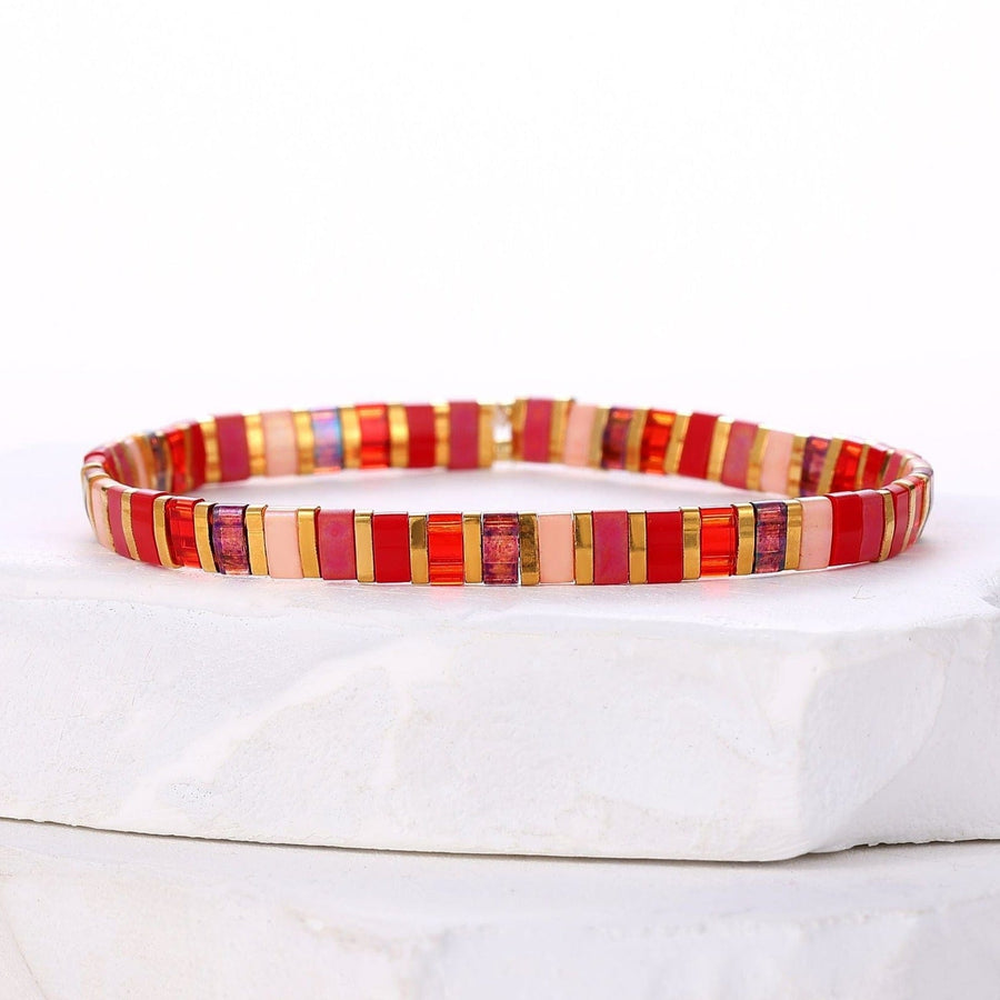 Bracelets de perles plates – Mots clés "Rouge"– Koss Design
