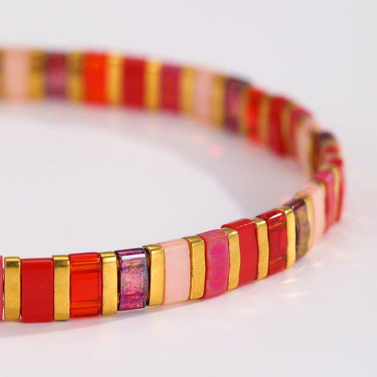 Bracelets de perles plates – Mots clés "Rouge"– Koss Design